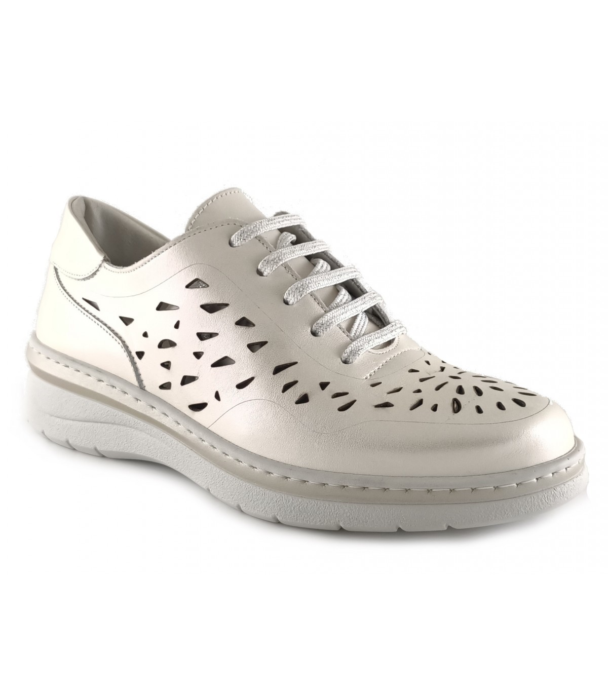 Zapato de cordones deportivo de Notton 1454 en blanco