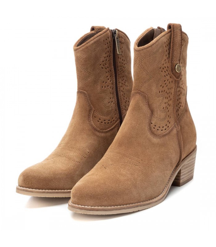 Botines Beige de Piel Serraje para Mujer Carmela 161370.