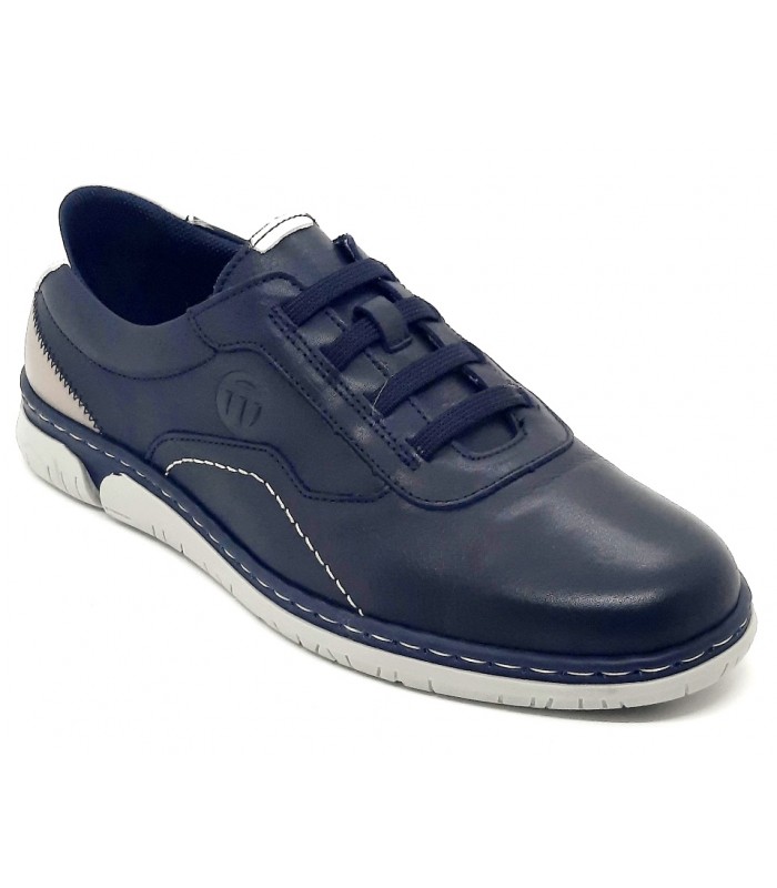 Zapato Notton 202 en piel azul para caballero.