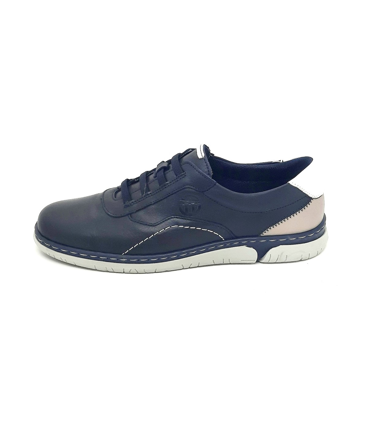 Zapato Notton 202 en piel azul para caballero.