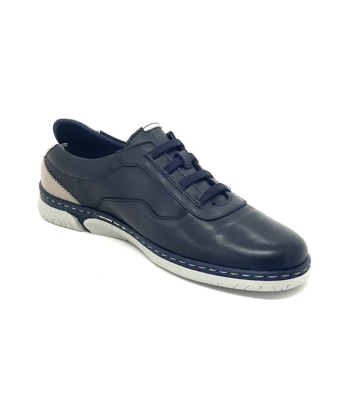 Zapato Notton 202 en piel azul para caballero.