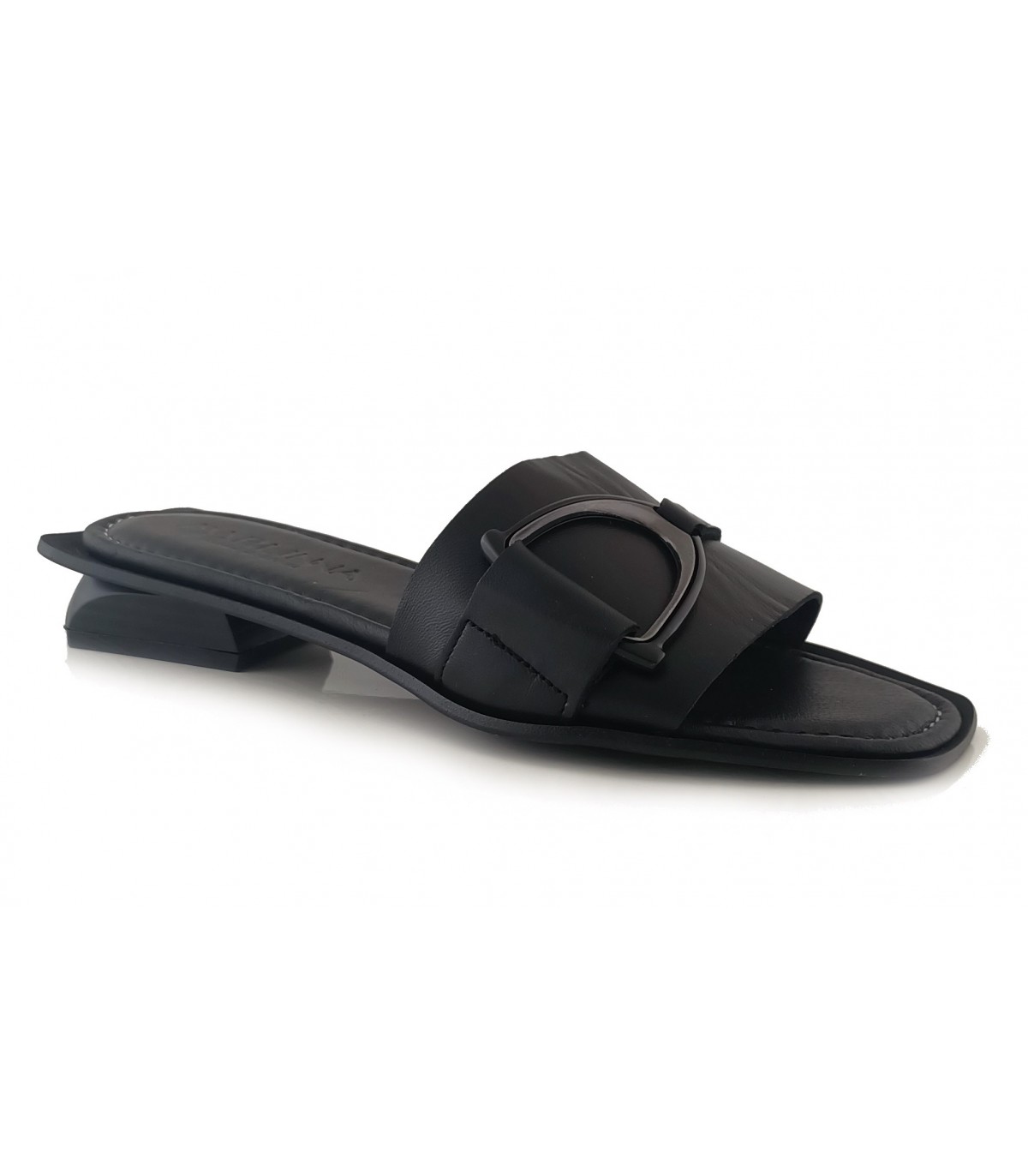 Sandalia negra tipo pala para mujer Marlinna 45558 Corfu.