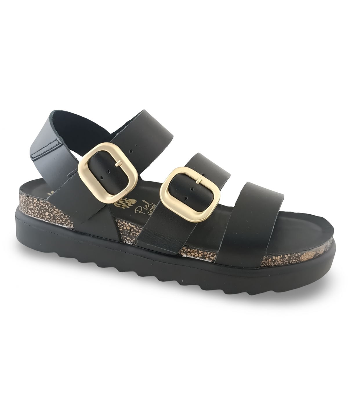 Sandalias de Yokono Tunez 127 en negro dee mujer.