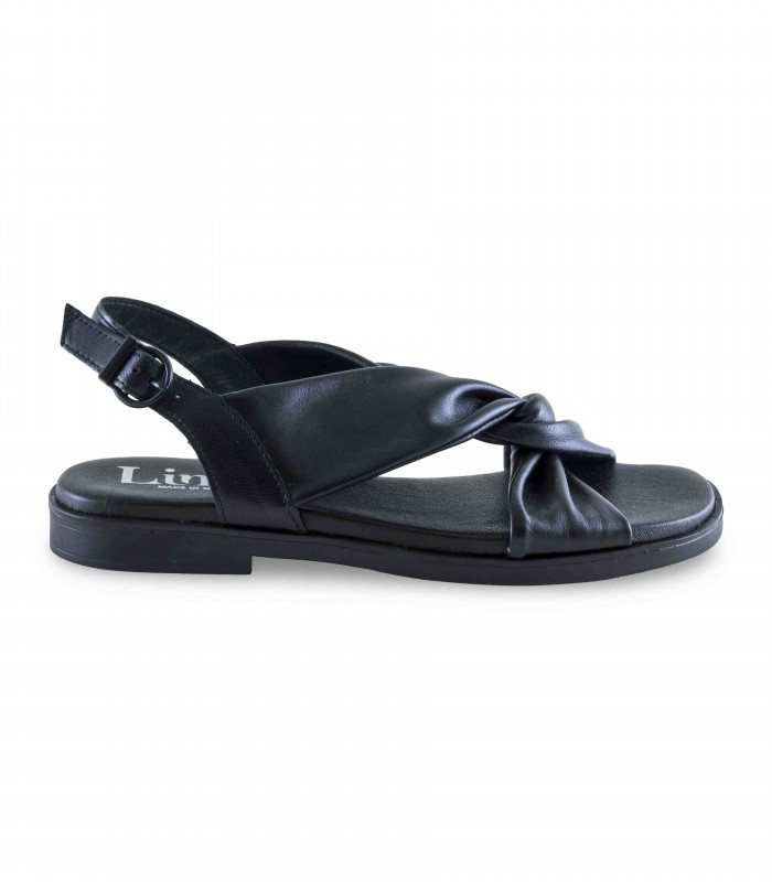 Sandalia 42751 Marlinna negra anudada moderna y cómoda
